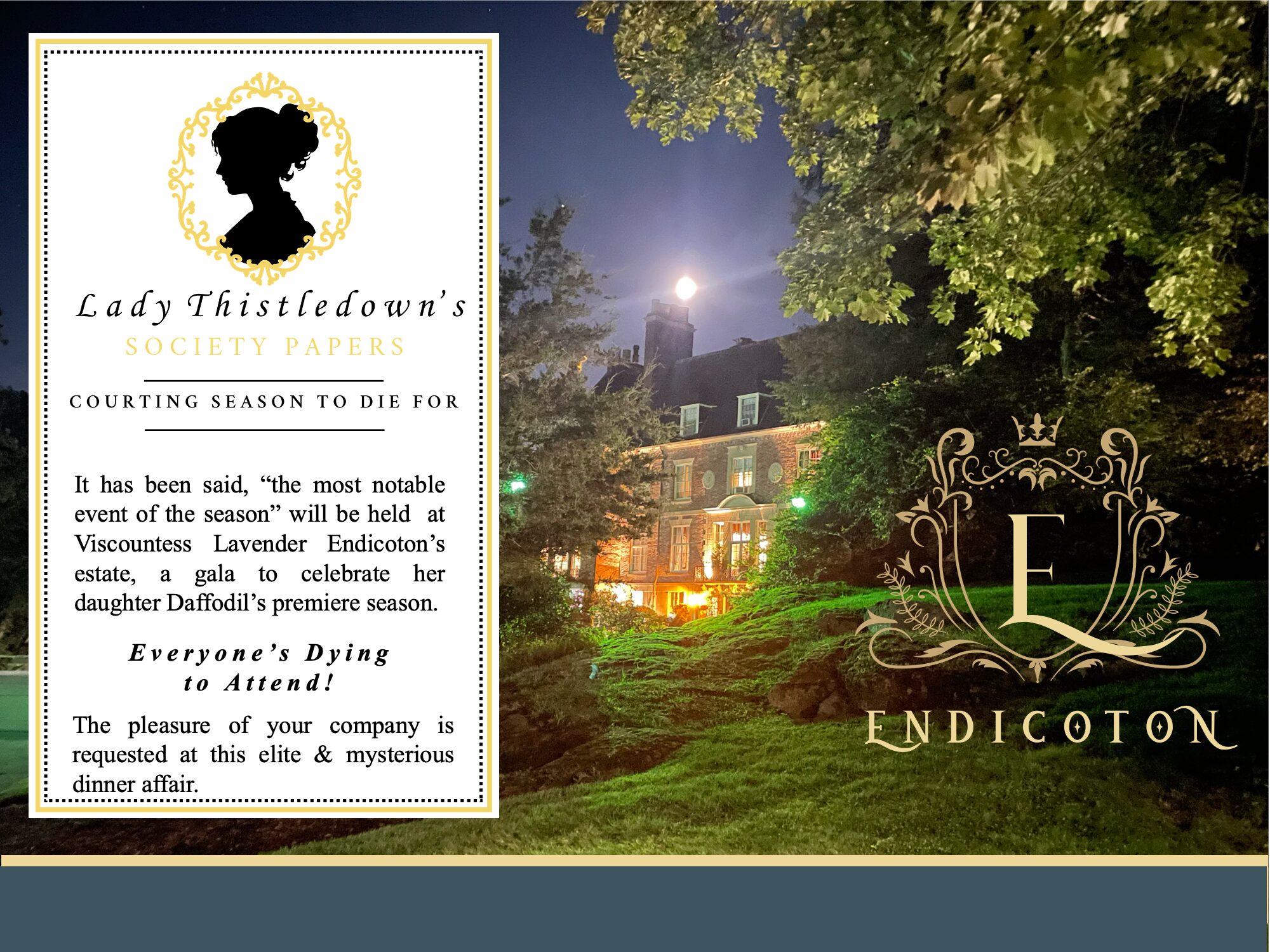Endicoton | A Courting Season to Die For! Mar 22, 2025 - MIT Endicott House